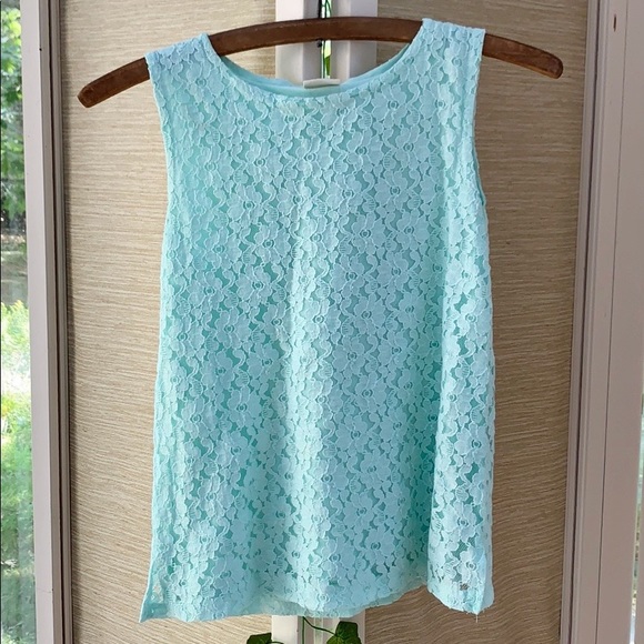 Zara | Shirts & Tops | Zara Blue Top Aqua Blue Lace Shirt Boho Shirt ...